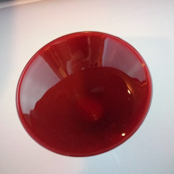 original vintage | Dining | Vintage Cocktail Glass Red With Bubble In ...